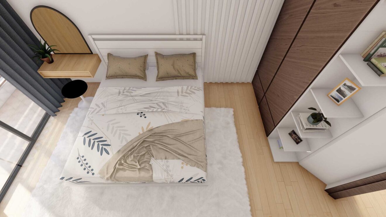 6×7 Meters 3 Bedroom Small House Plan